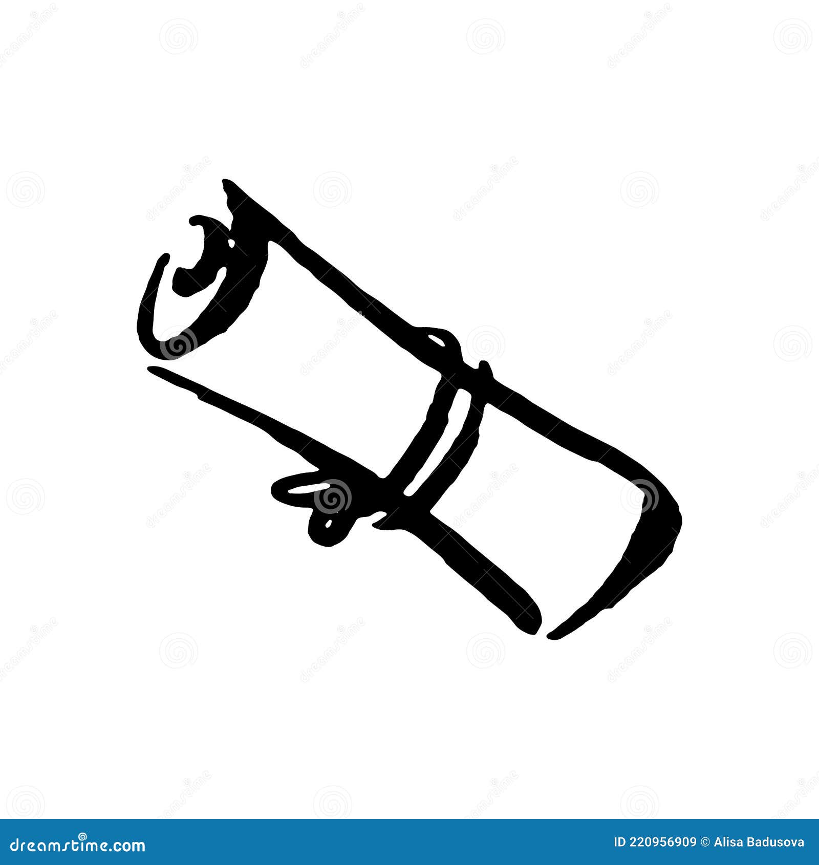 Magic Mystical Witch Spell Scroll Hand Drawn Illustration Stock Vector ...