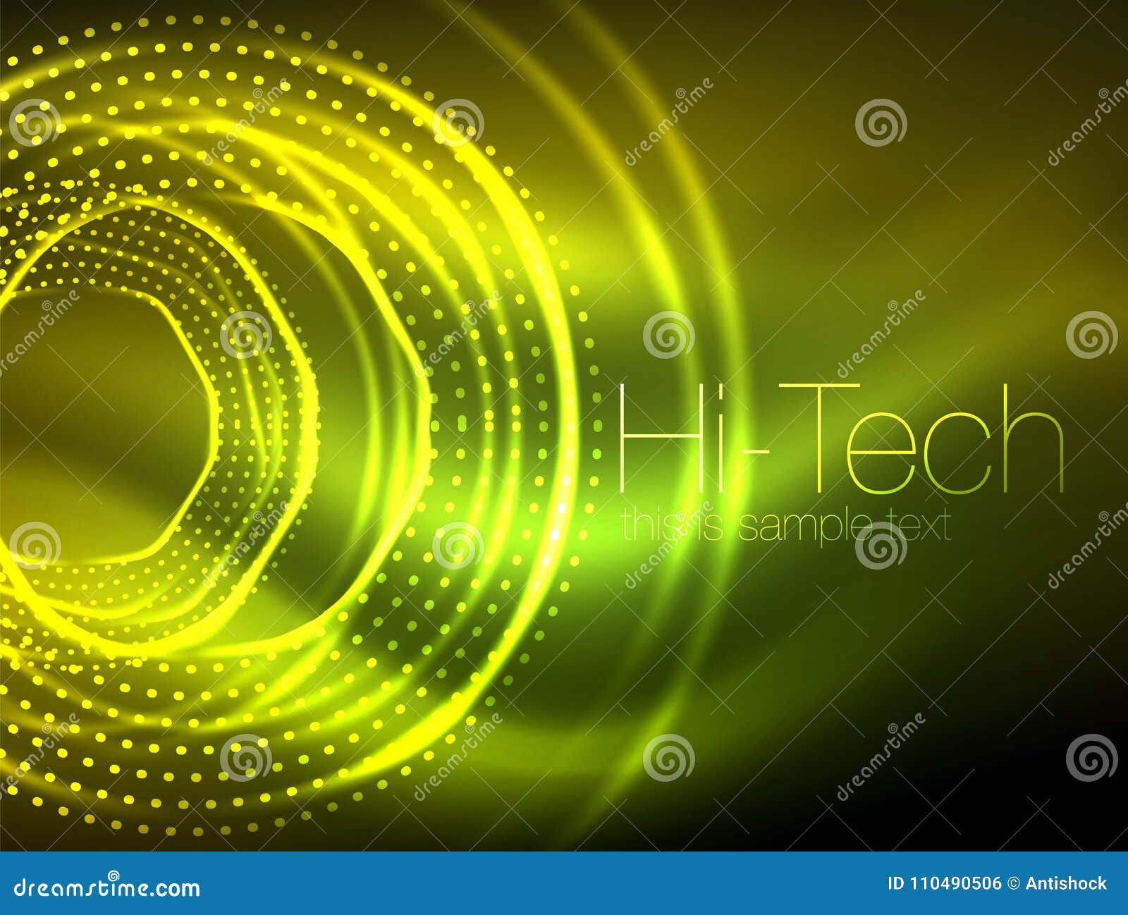 Magic Neon Circle Shape Abstract Background, Shiny Light Effect ...
