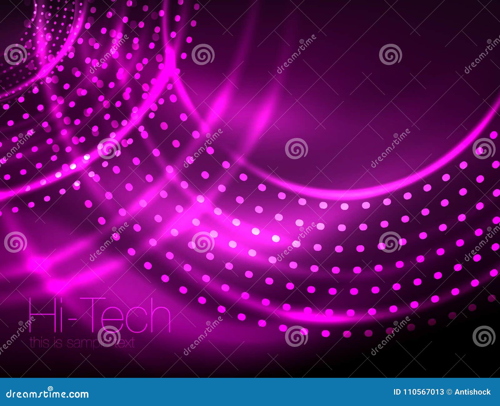 Magic Neon Circle Shape Abstract Background, Shiny Light Effect ...