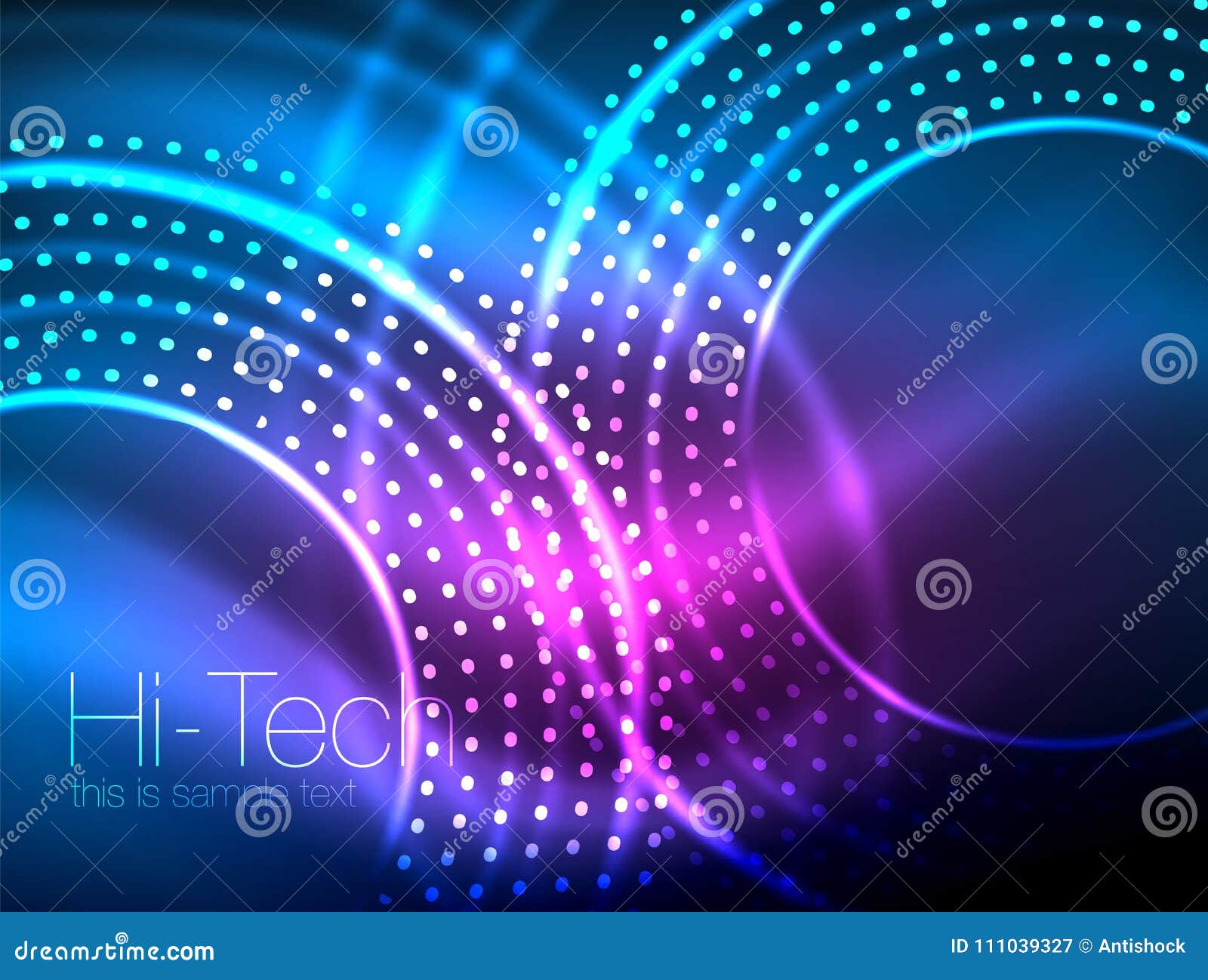 Magic Neon Circle Shape Abstract Background, Shiny Light Effect ...