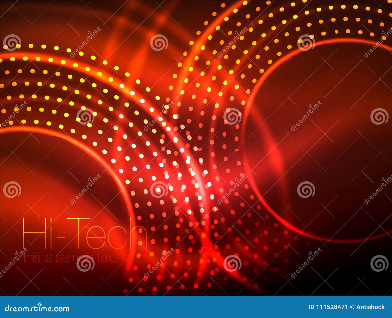 Magic Neon Circle Shape Abstract Background, Shiny Light Effect ...