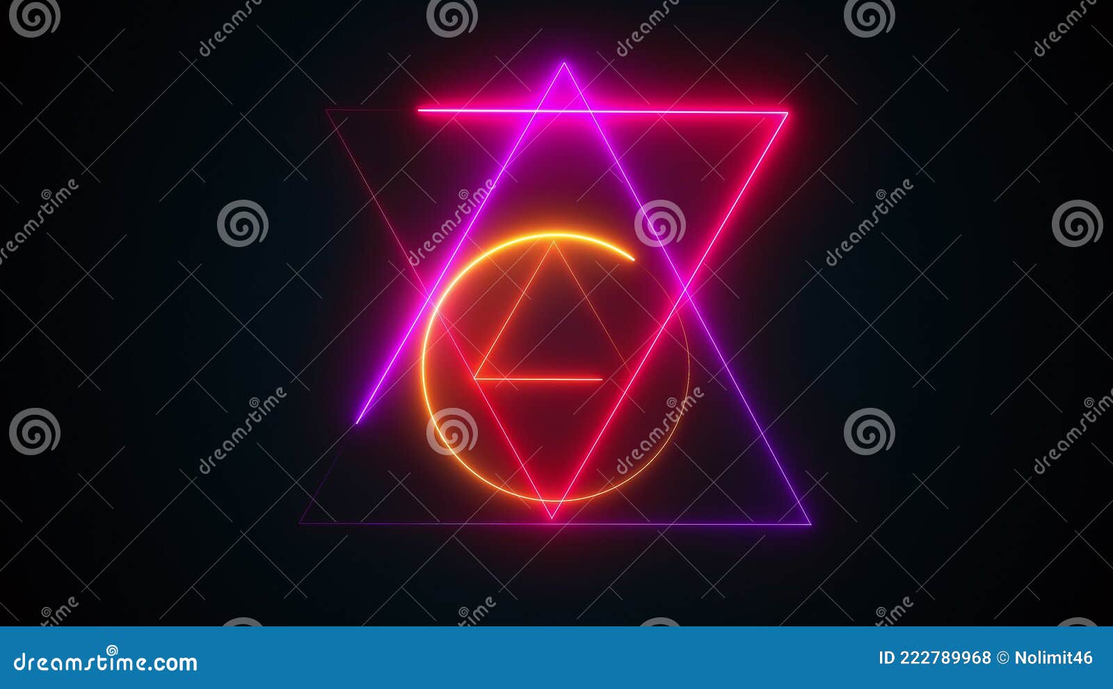 Magic neon sign stock illustration. Illustration of mystic - 222789968
