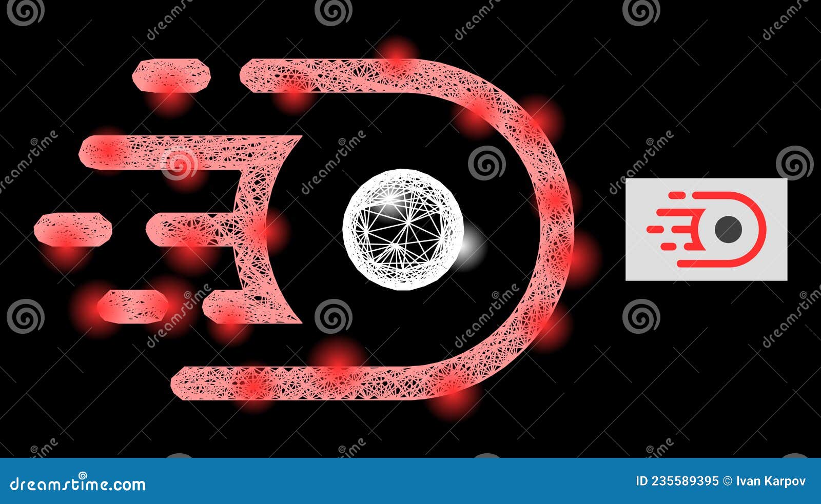 Magic Network Mesh Speed Core with Light Spots Stock Vector ...