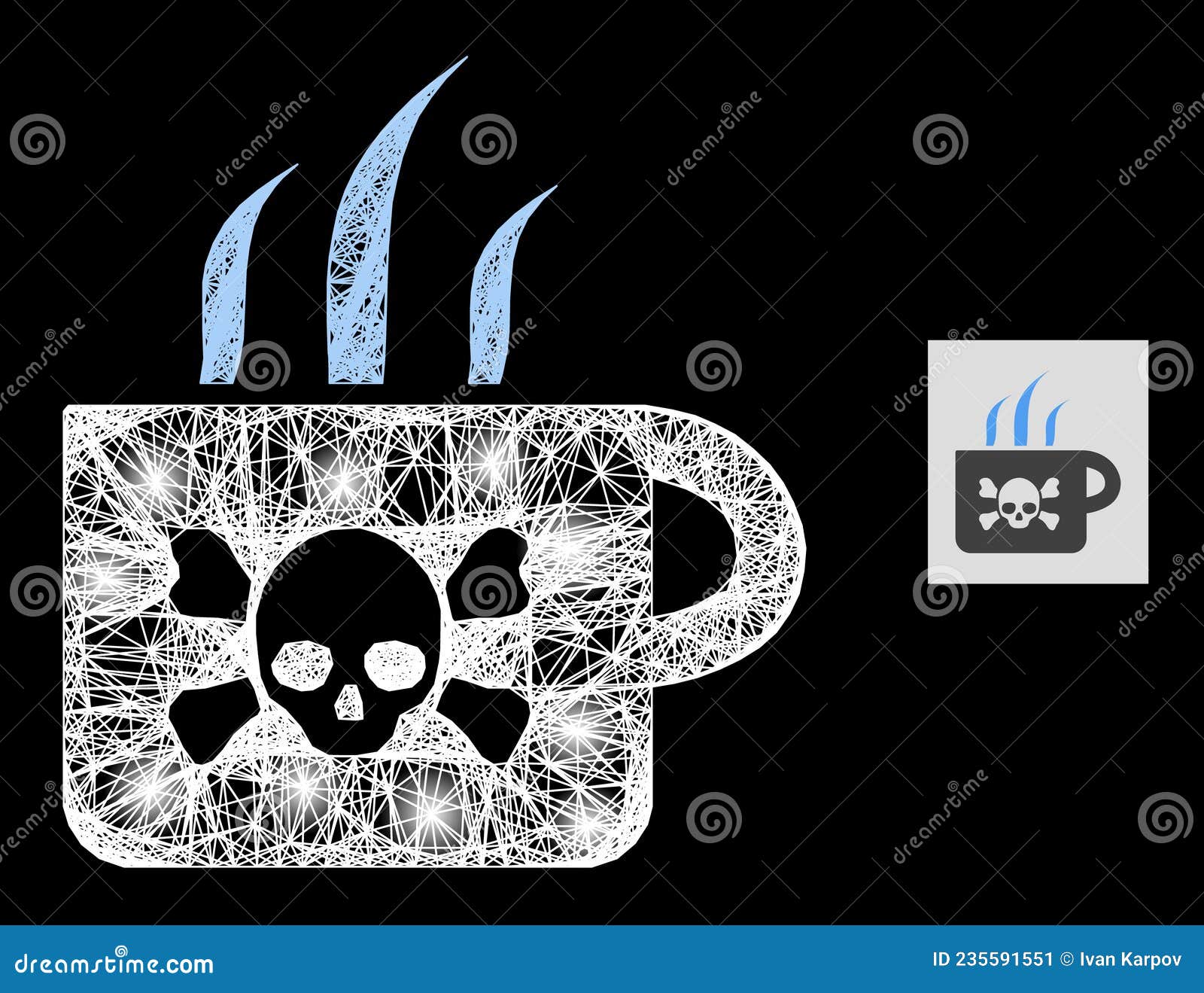 Majestic Linear Mesh Poison Tea with Light Spots Stock Vector ...
