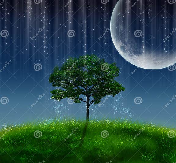 Magic night stock illustration. Illustration of digital - 14269977