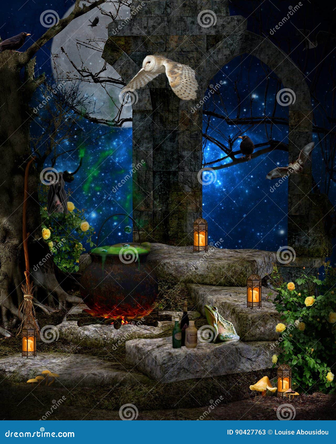 A Magic Night stock illustration. Illustration of magical - 90427763