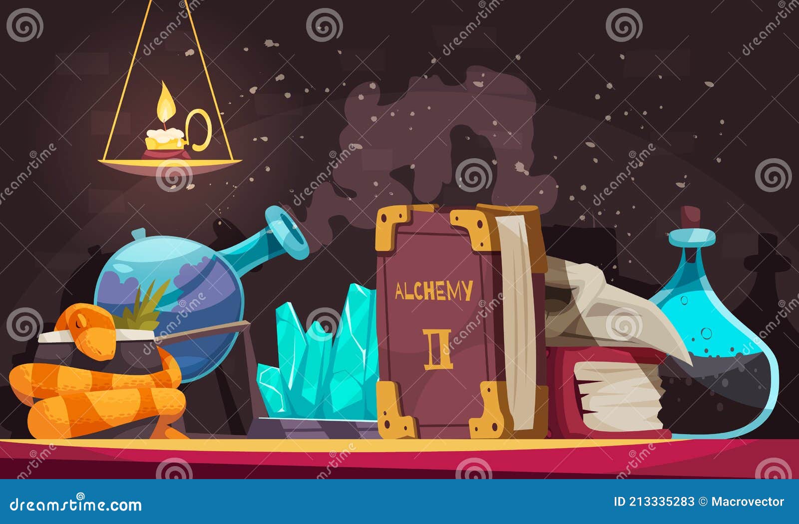 Alchemy Objects Illustration Stock Vector - Illustration of stone ...