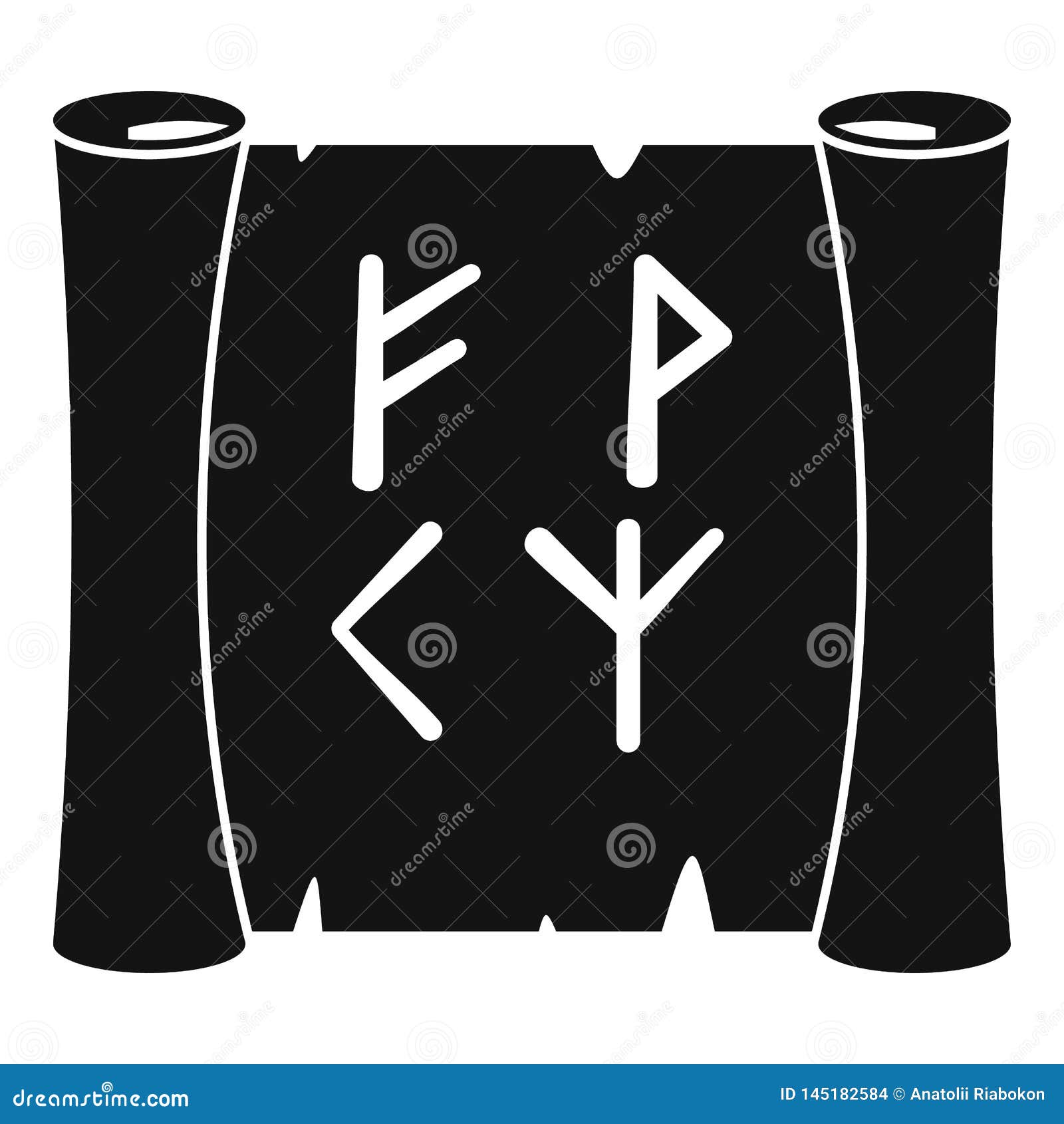 Magic Old Papyrus Icon, Simple Style Stock Vector - Illustration of ...