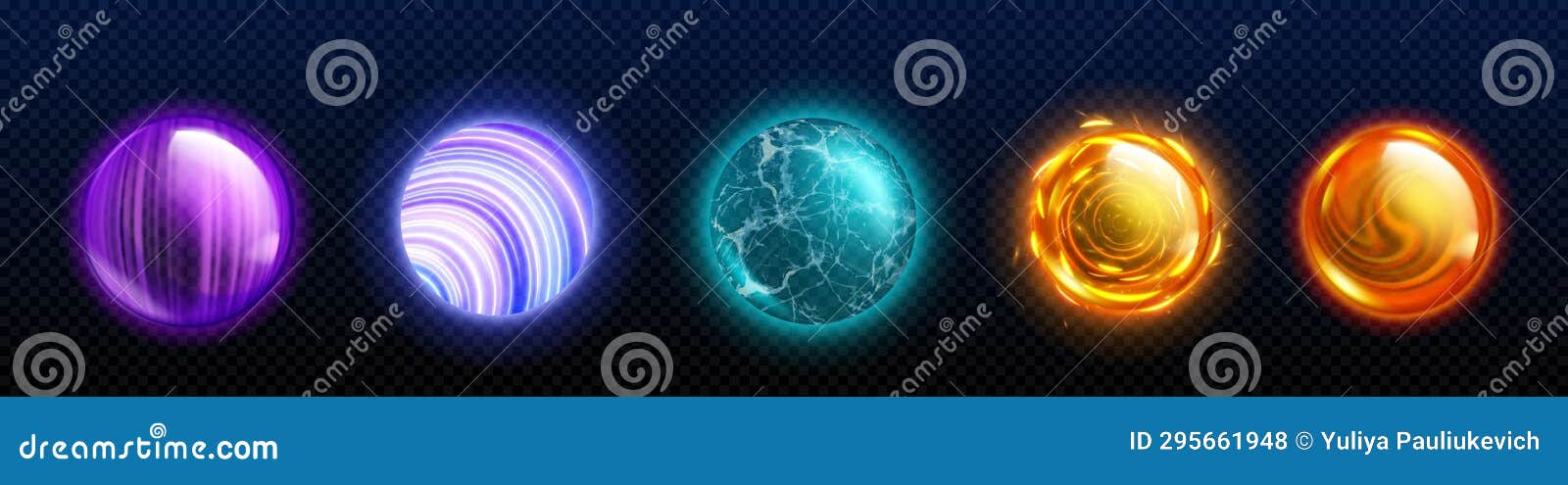Magic Orb Ball Icon with Glow Effect for Game Stock Illustration ...