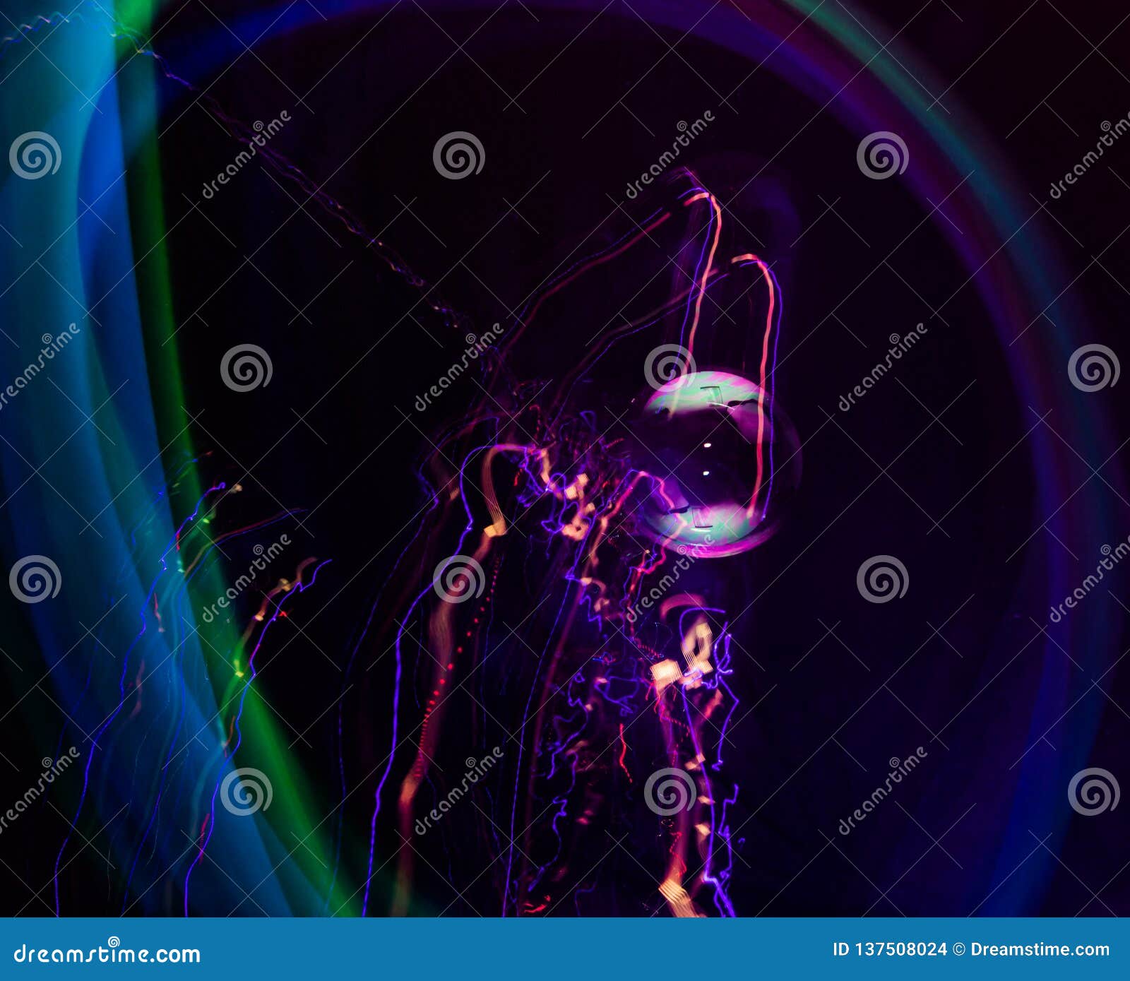 Magic Orb Dance stock photo. Image of lighttrails, dance - 137508024