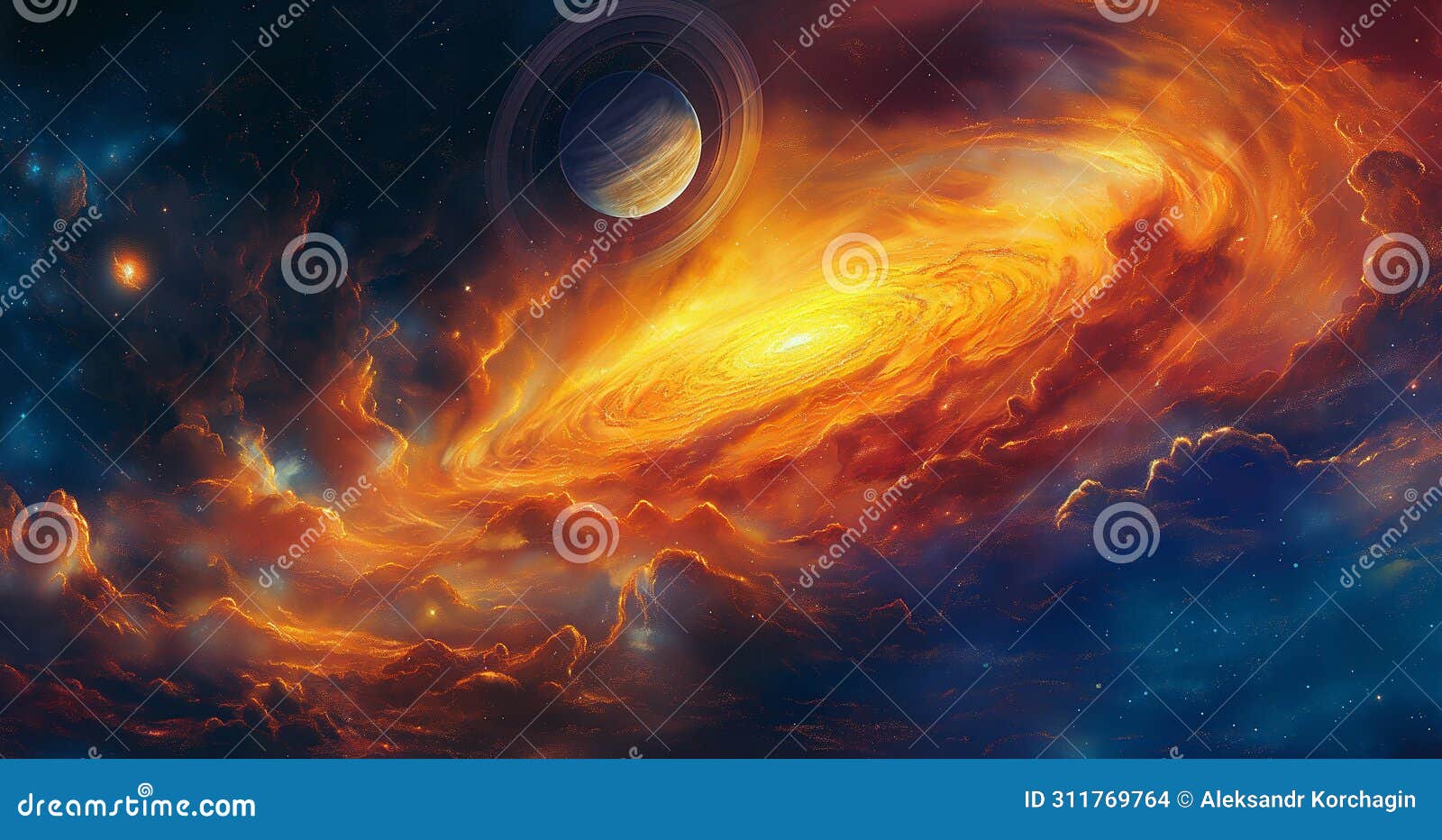 Magic Outer Space with Stars, Galaxies, Constellations, Planets and ...