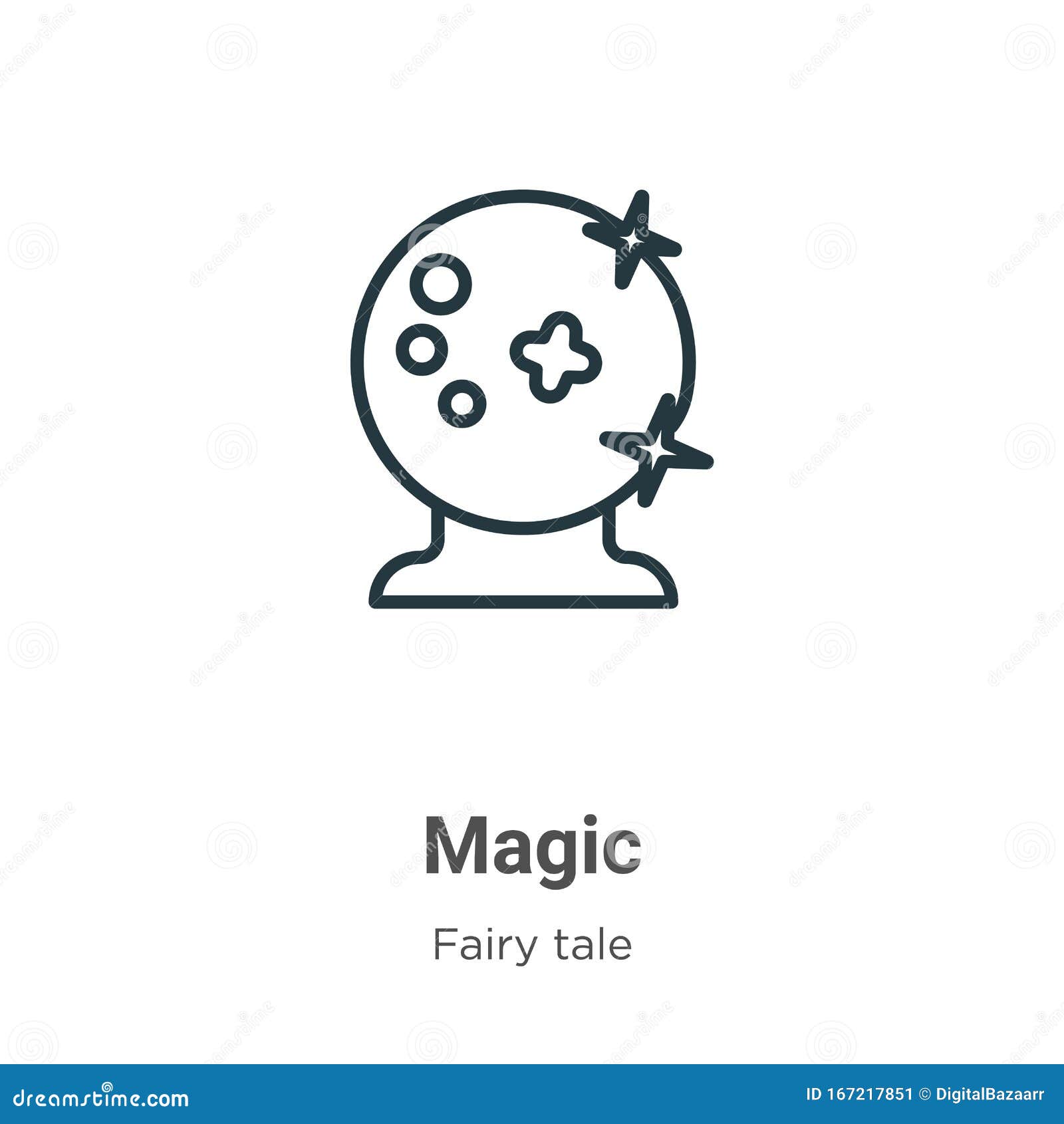 Magic Outline Unicorn Head. Vector Line Animal Illustration, Night Sky ...