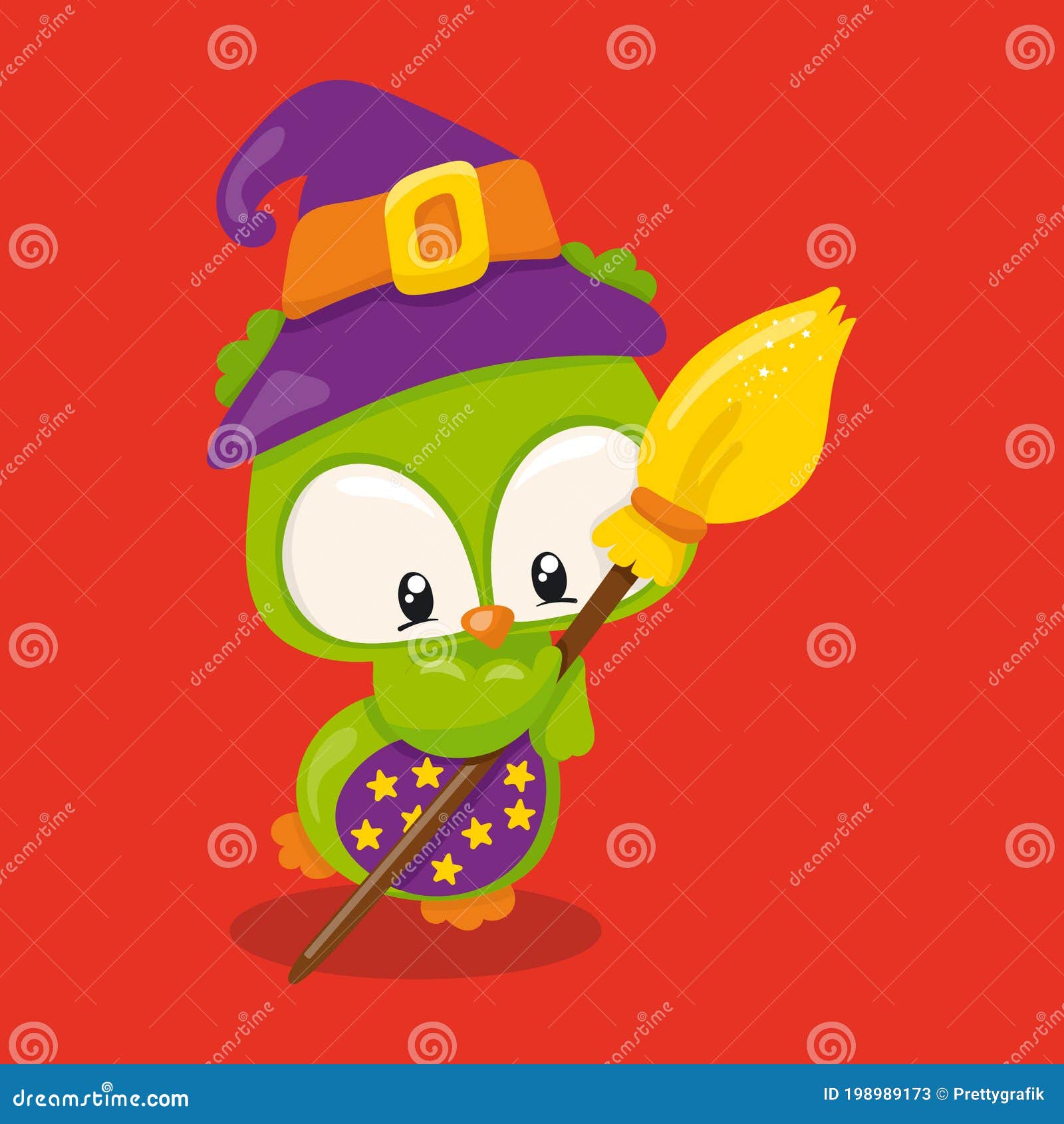 Magic Owl on a Broomstick 01 Stock Vector - Illustration of cartoon ...