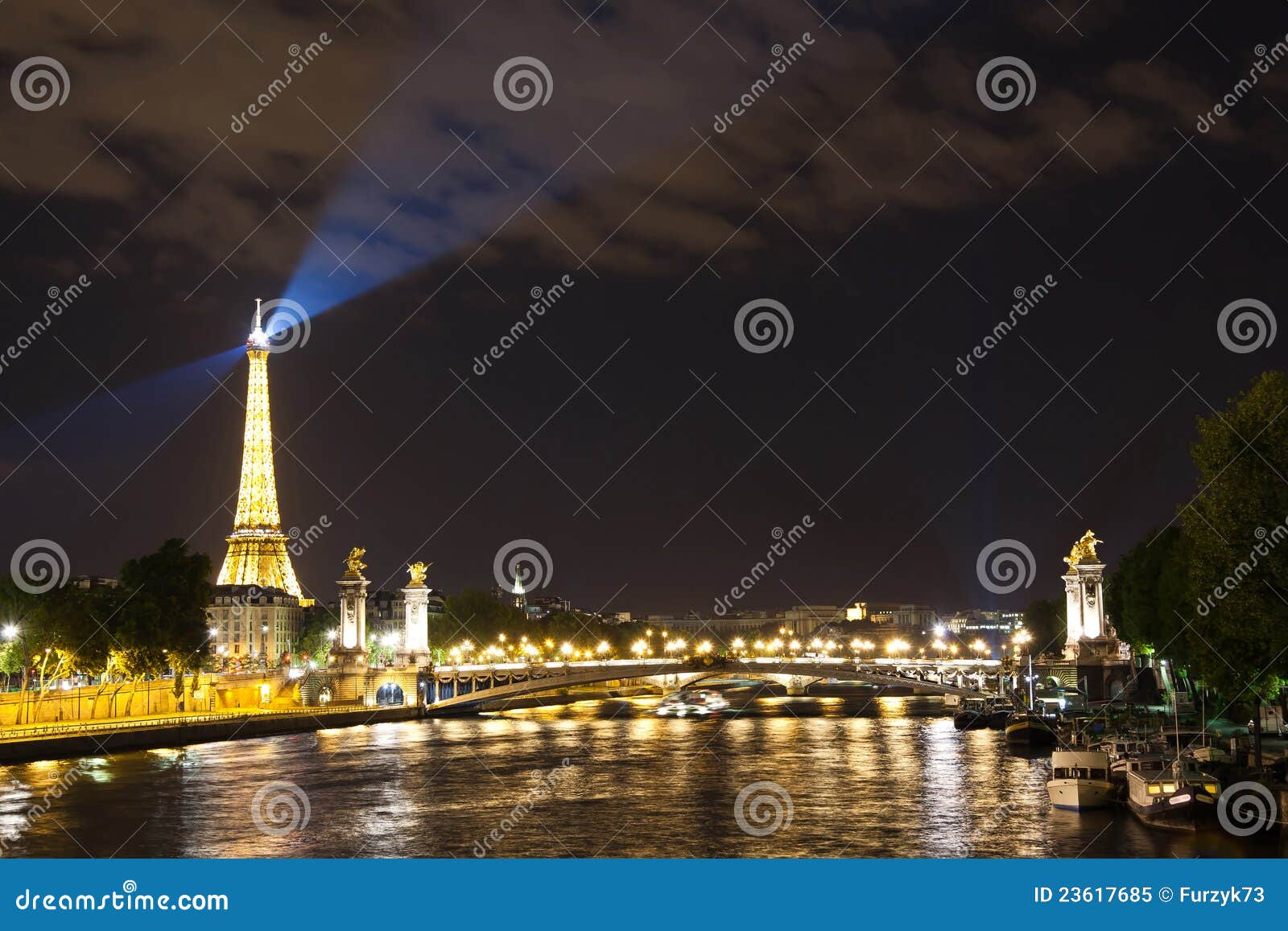 The Magic of Paris at Night Editorial Image - Image of travel, bridge ...