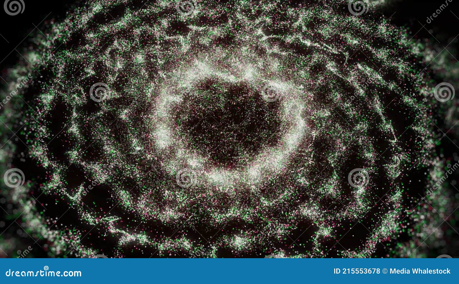 Magic Particles Spinning and Becoming a Cloud of Energy with a Ring in ...