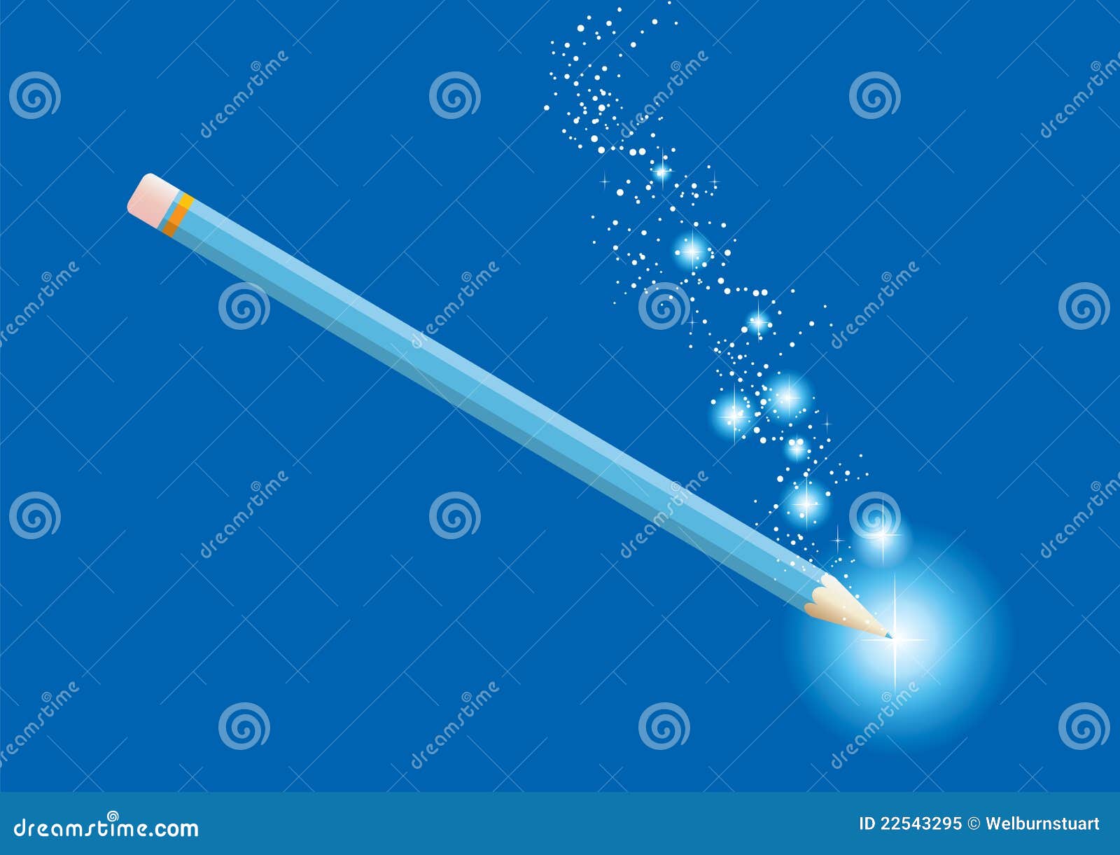Magic pencil stock vector. Illustration of writing, background - 22543295