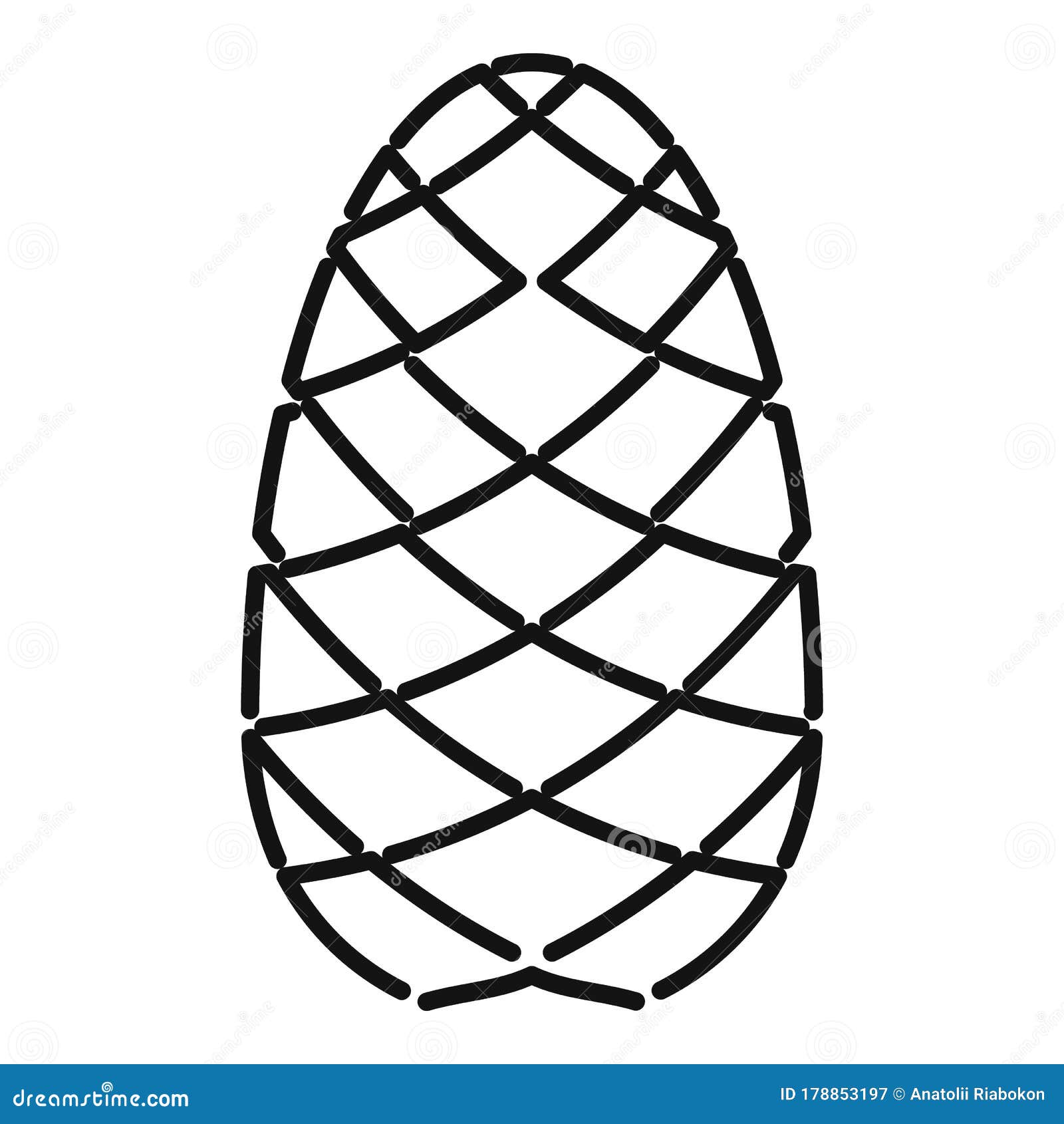 Magic Pine Cone Icon, Outline Style Stock Vector - Illustration of ...