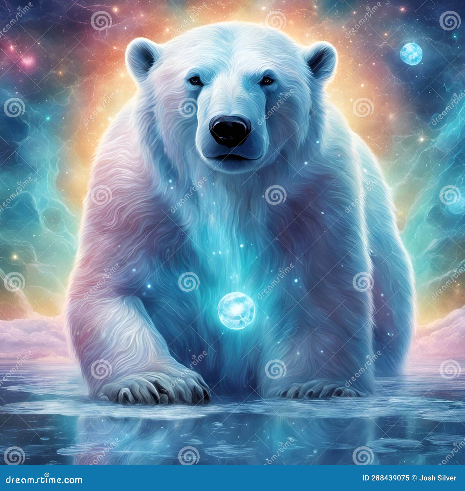 Magic polar bear stock illustration. Illustration of cartoon - 288439075