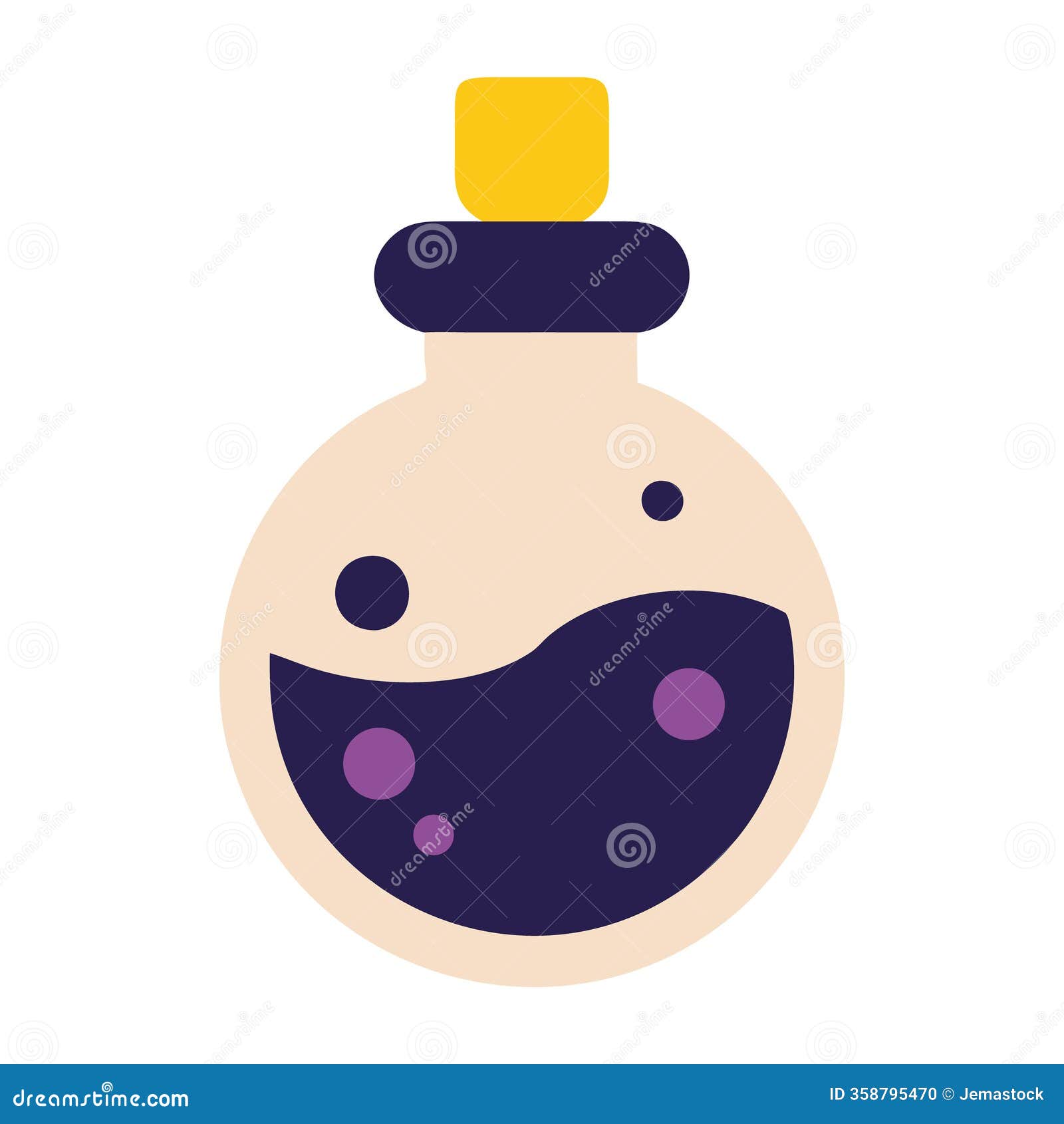 Magic Potion Bottle Enchanted Liquid Stock Vector - Illustration of ...
