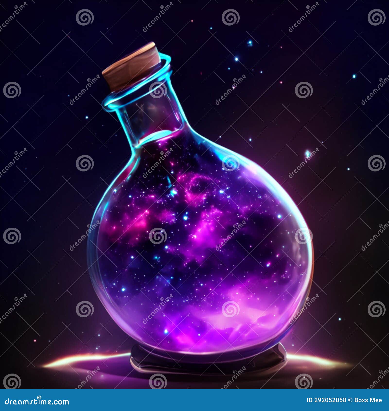 Magic Potion in a Bottle. Vector Illustration of a Magic Potion Stock ...