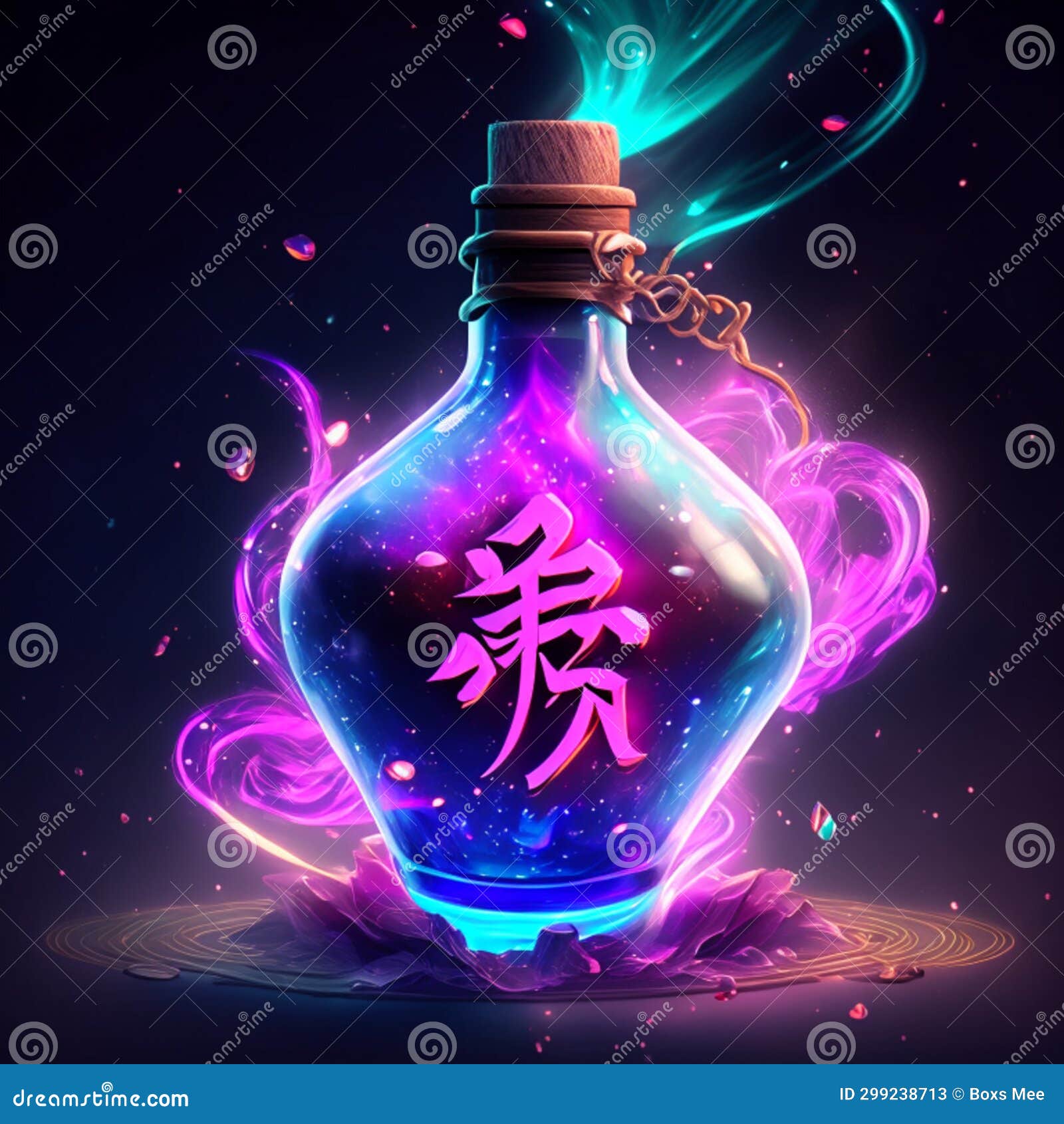 Magic Potion in a Bottle. Vector Illustration of a Magic Potion Stock ...