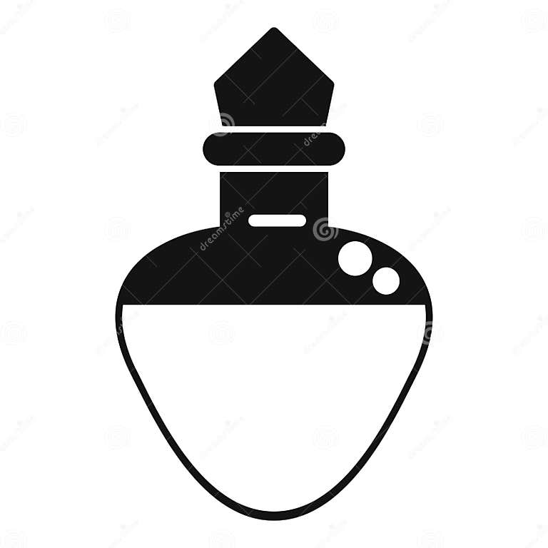 Magic Potion Brewing in Heart Shaped Flask Icon Stock Illustration ...