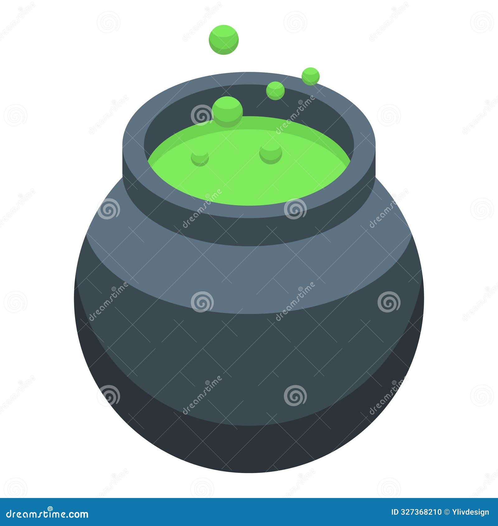 Magic Potion Is Bubbling In A Cauldron Vector Illustration ...
