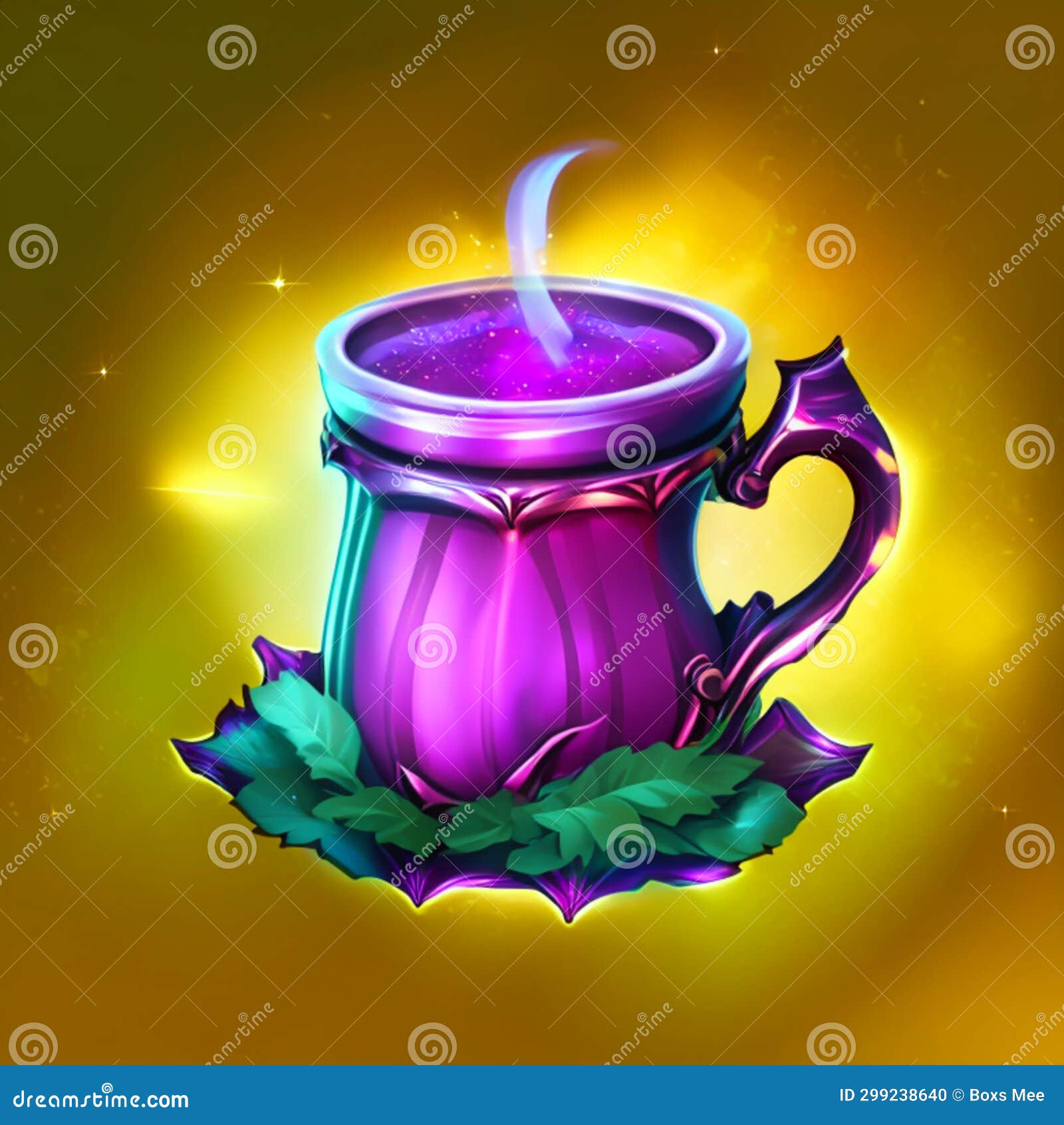 Magic Potion in a Cup. Vector Illustration of a Magic Potion Stock ...