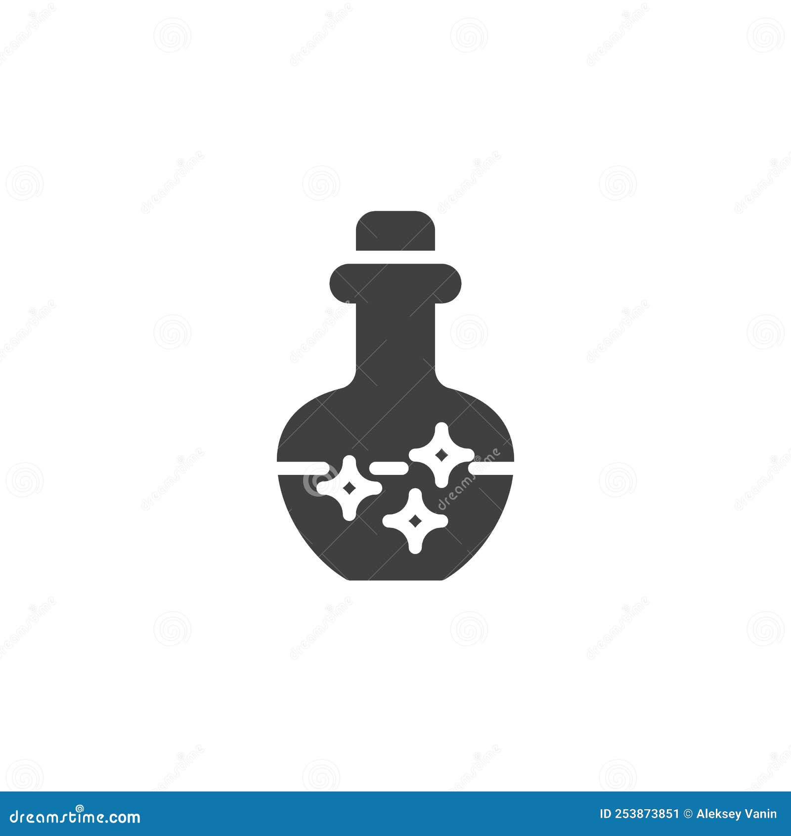 Magic Potion Flask Vector Icon Stock Illustration - Illustration of ...