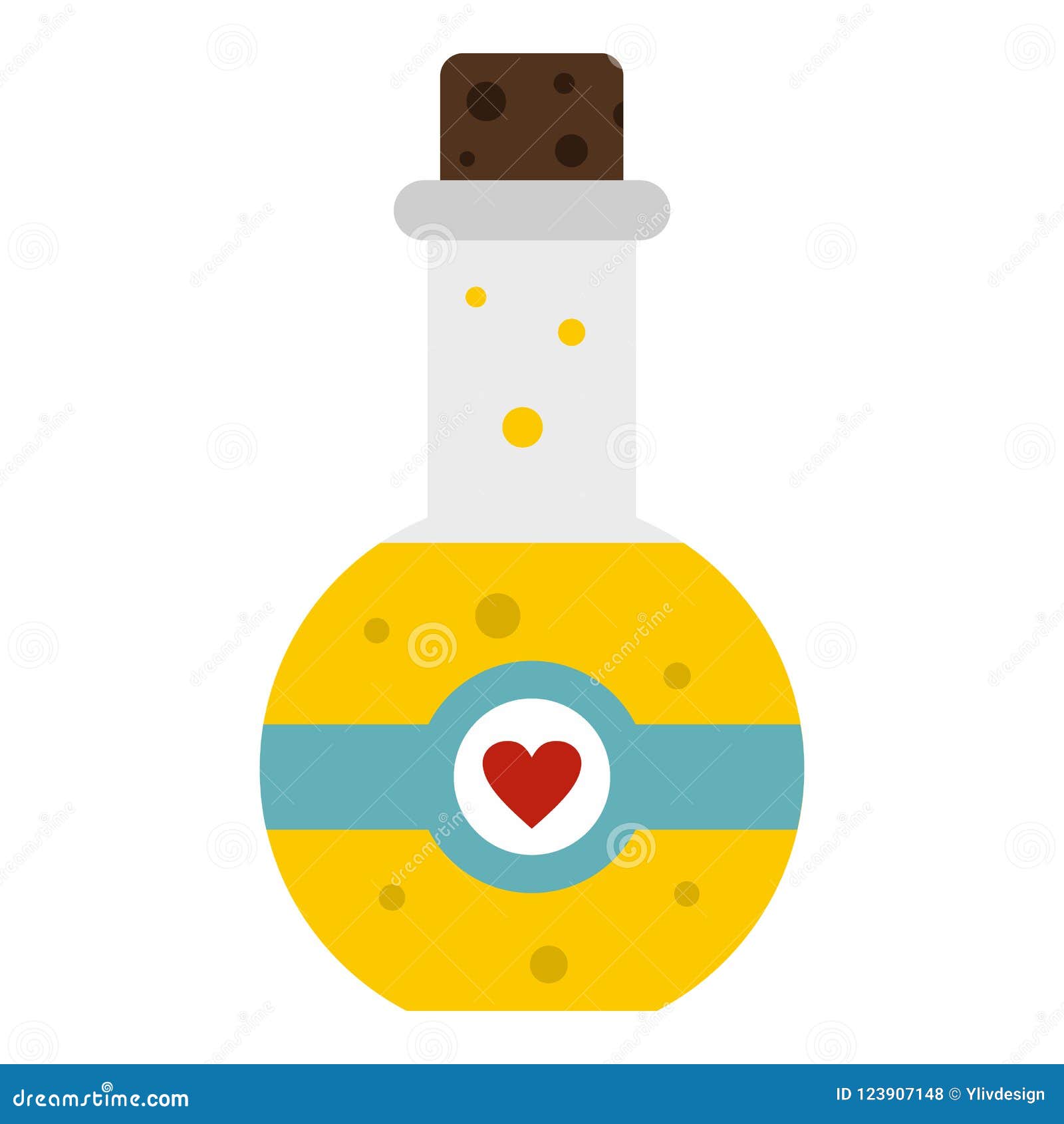 Magic Potion Icon, Flat Style Stock Illustration - Illustration of ...