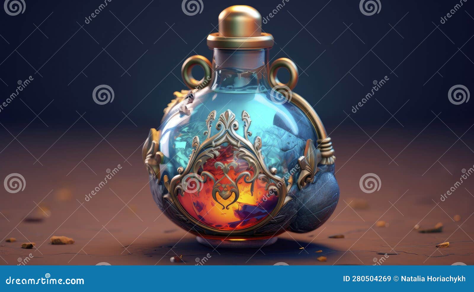 Magic Potion. Magic Elixir. Small Vintage Bottle. Antique Bottle of ...