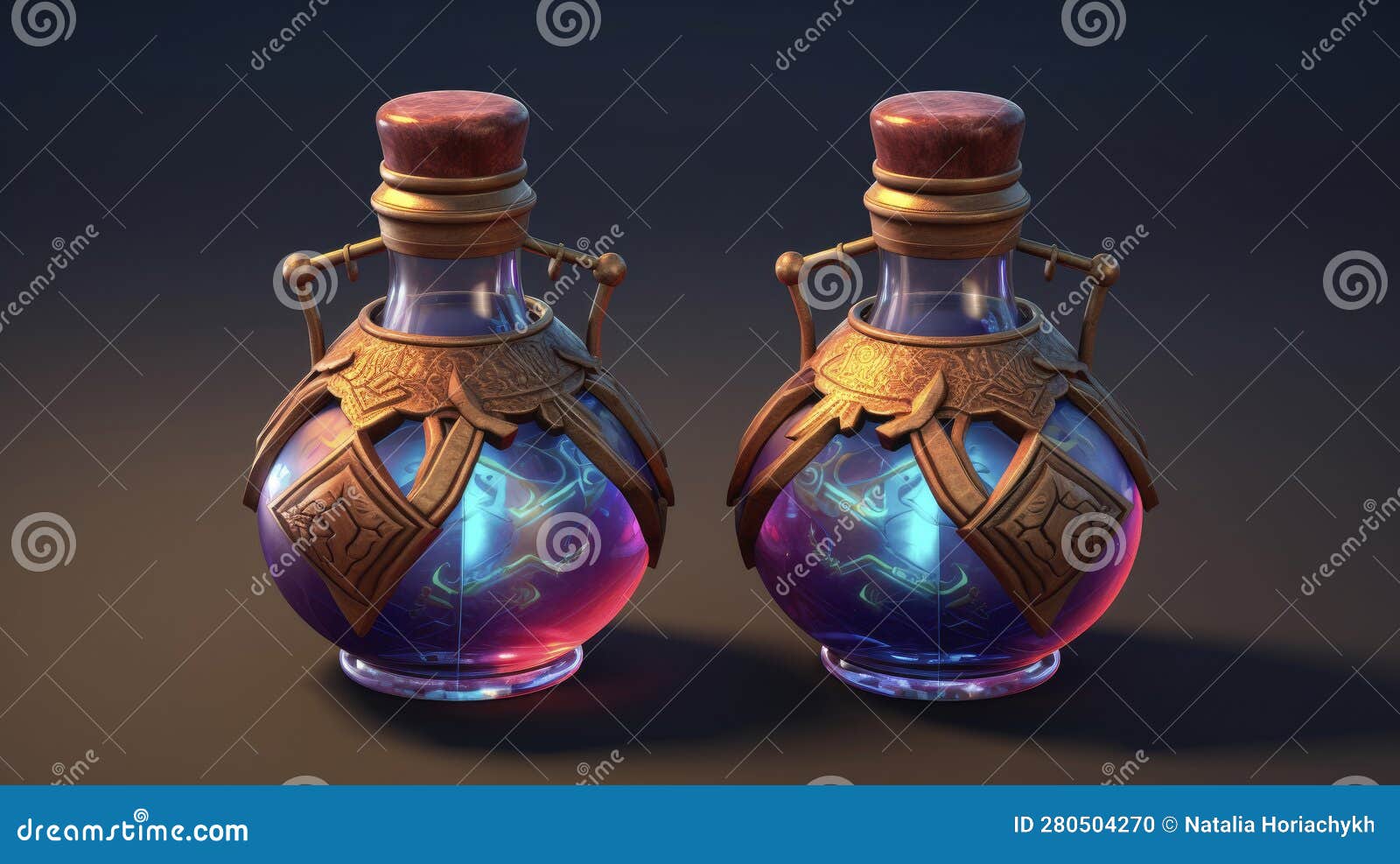 Magic Potion. Magic Elixir. Small Vintage Bottle. Antique Bottle of ...