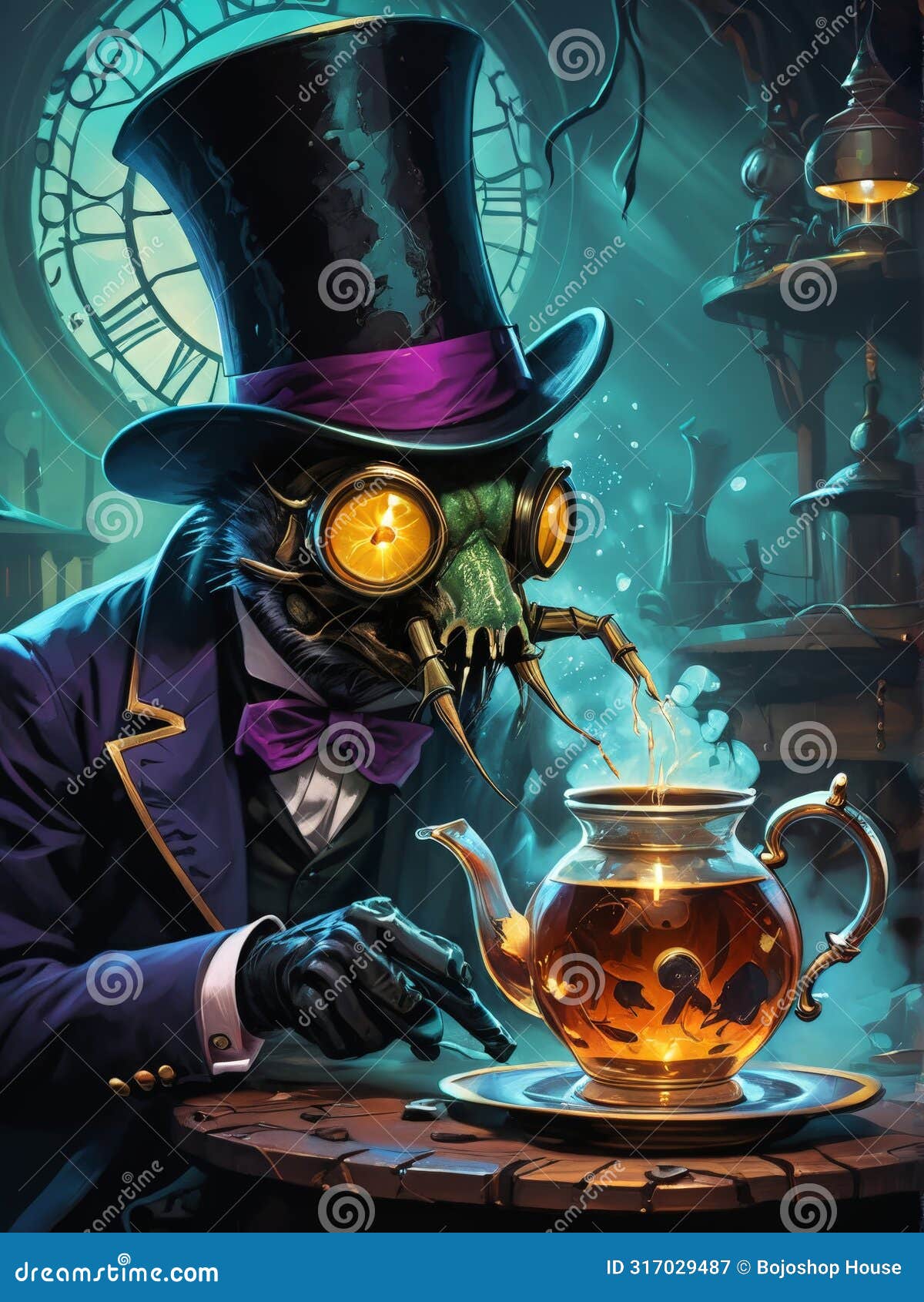 Magic Potion in a Magic Pot. Halloween. 3D Illustration Stock ...