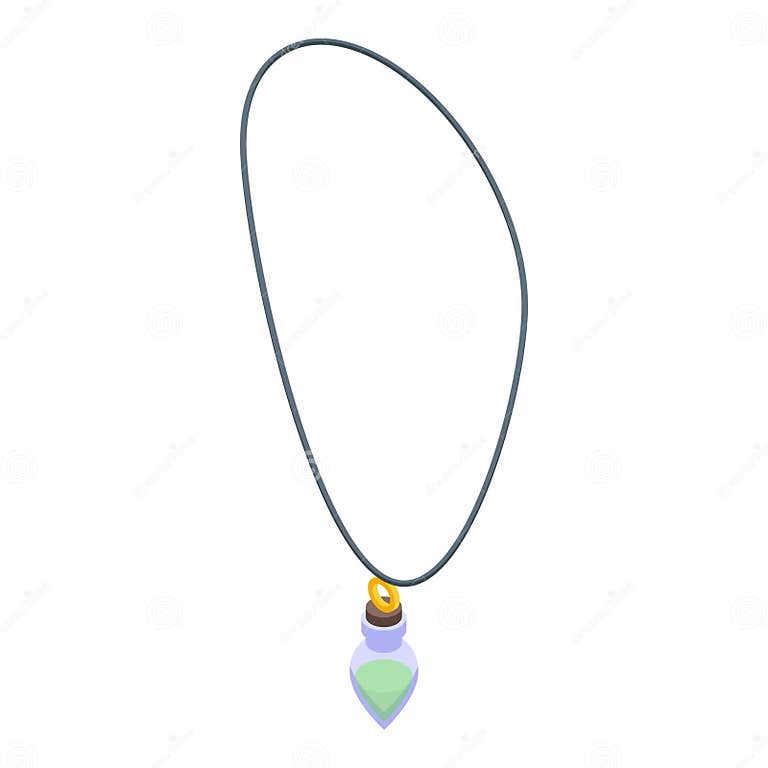 Magic Potion Pendant Hanging on a String Isometric Icon Stock Vector ...