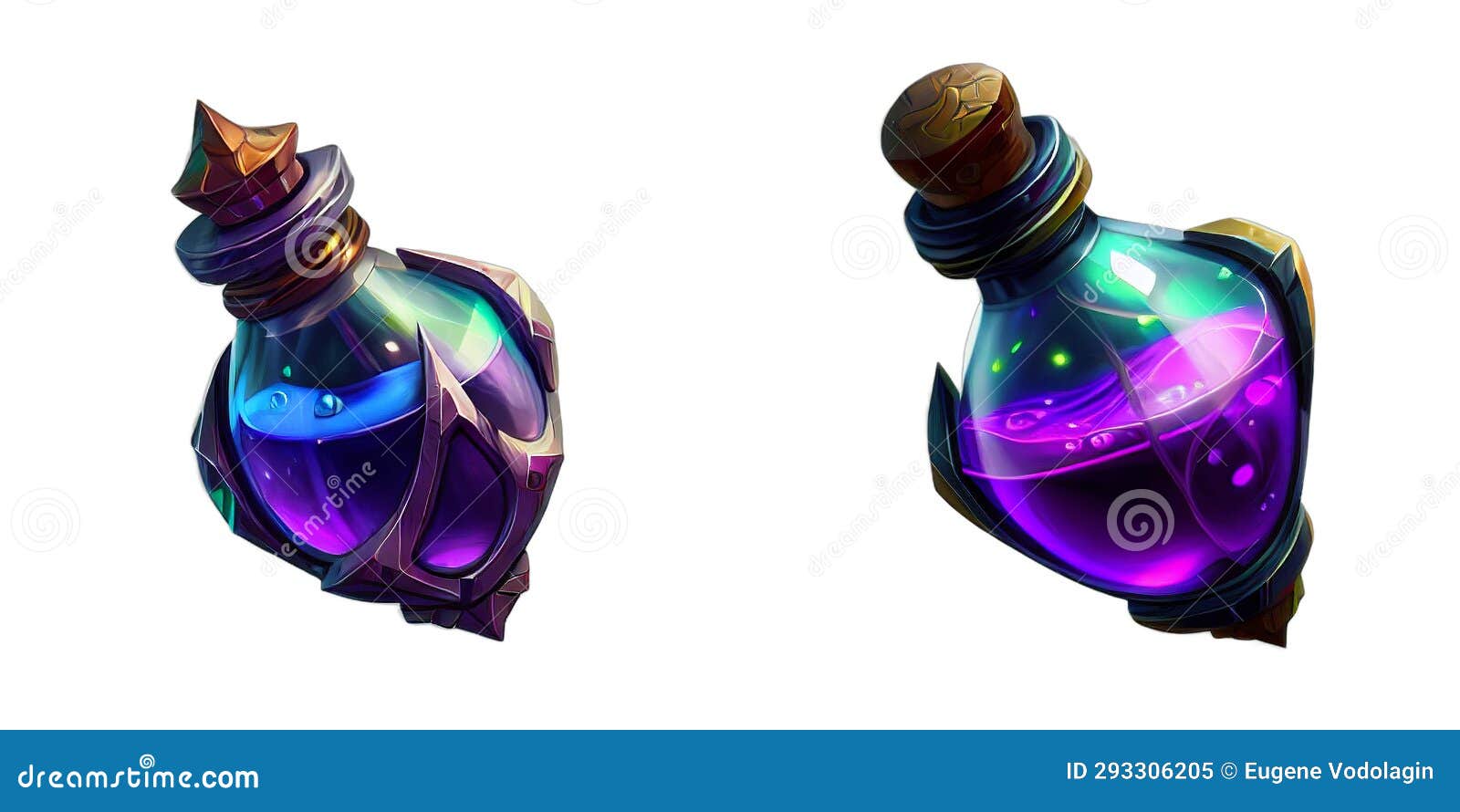 Magic Potion on a White Background AI Generated Stock Illustration ...