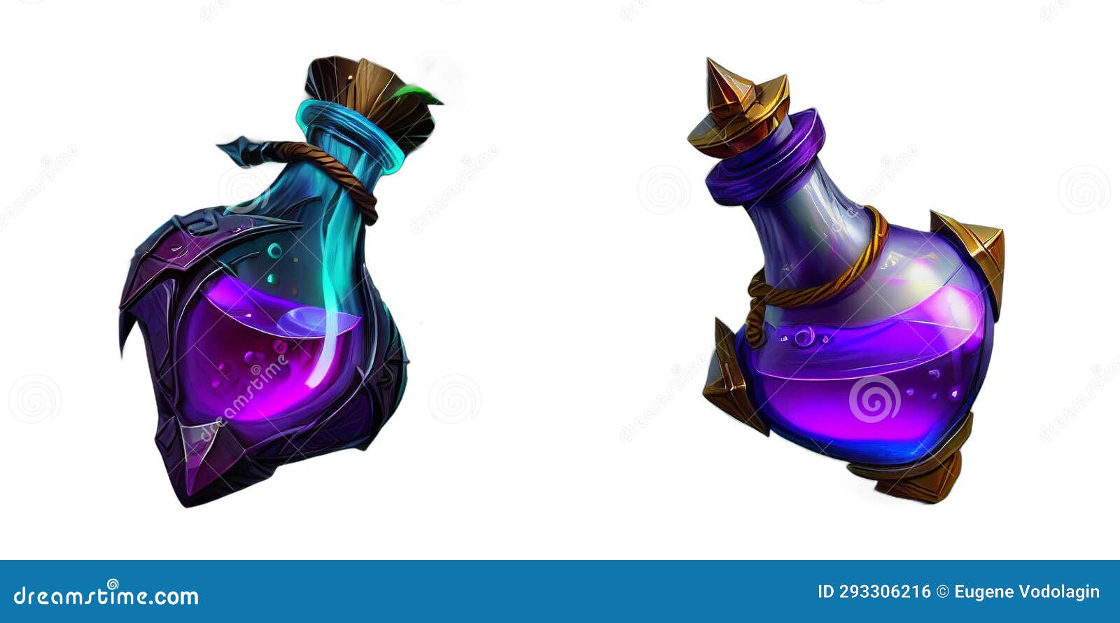 Magic Potion on a White Background AI Generated Stock Illustration ...