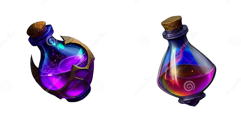 Magic Potion on a White Background AI Generated Stock Illustration ...