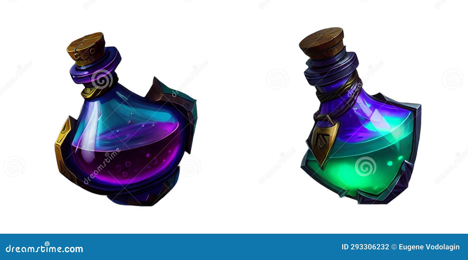 Magic Potion on a White Background AI Generated Stock Illustration ...