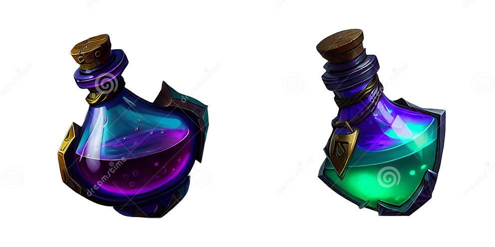 Magic Potion on a White Background AI Generated Stock Illustration ...