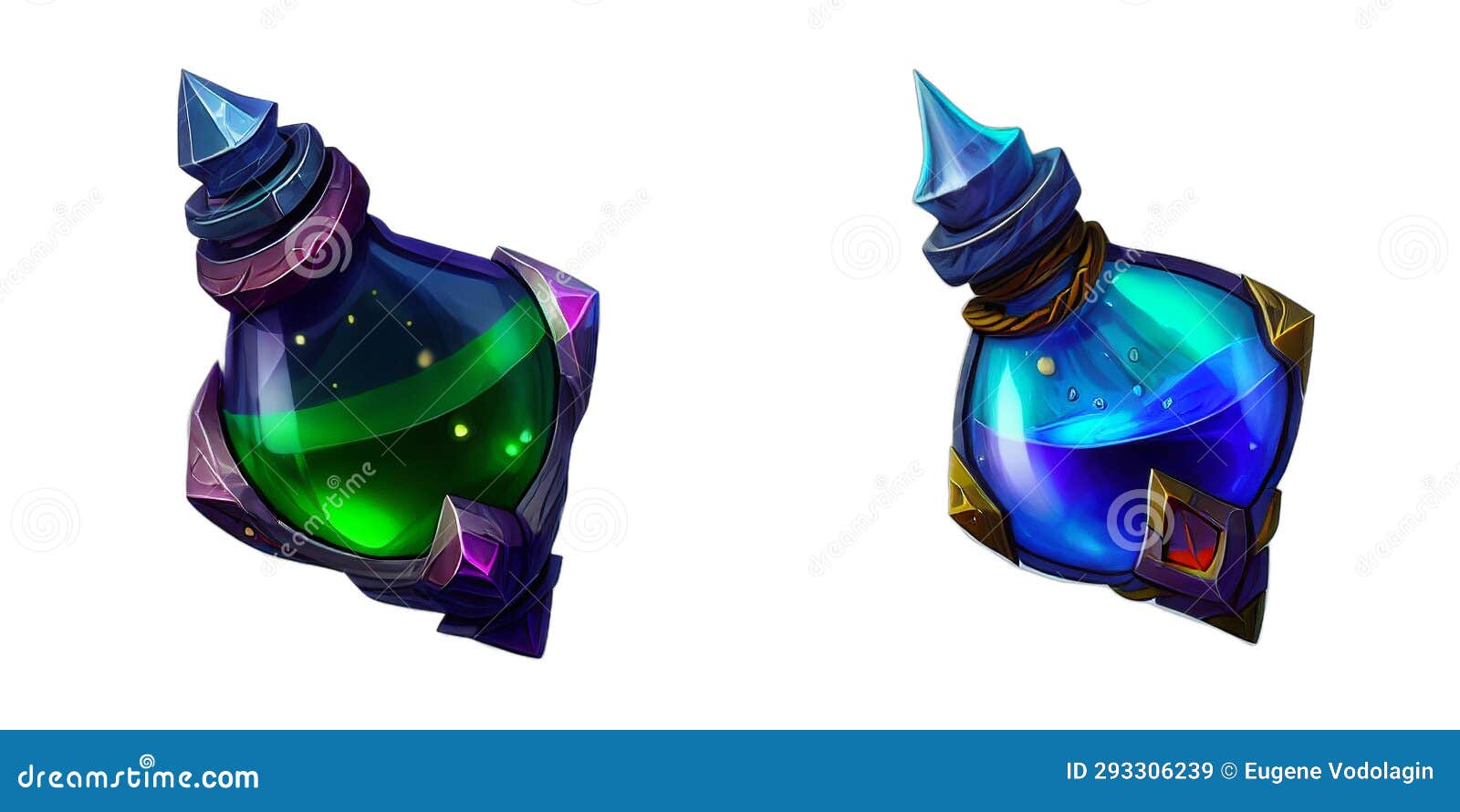 Magic Potion on a White Background AI Generated Stock Illustration ...