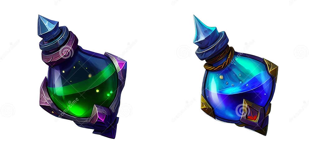 Magic Potion on a White Background AI Generated Stock Illustration ...