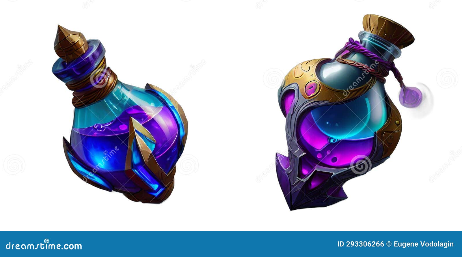 Magic Potion on a White Background AI Generated Stock Illustration ...