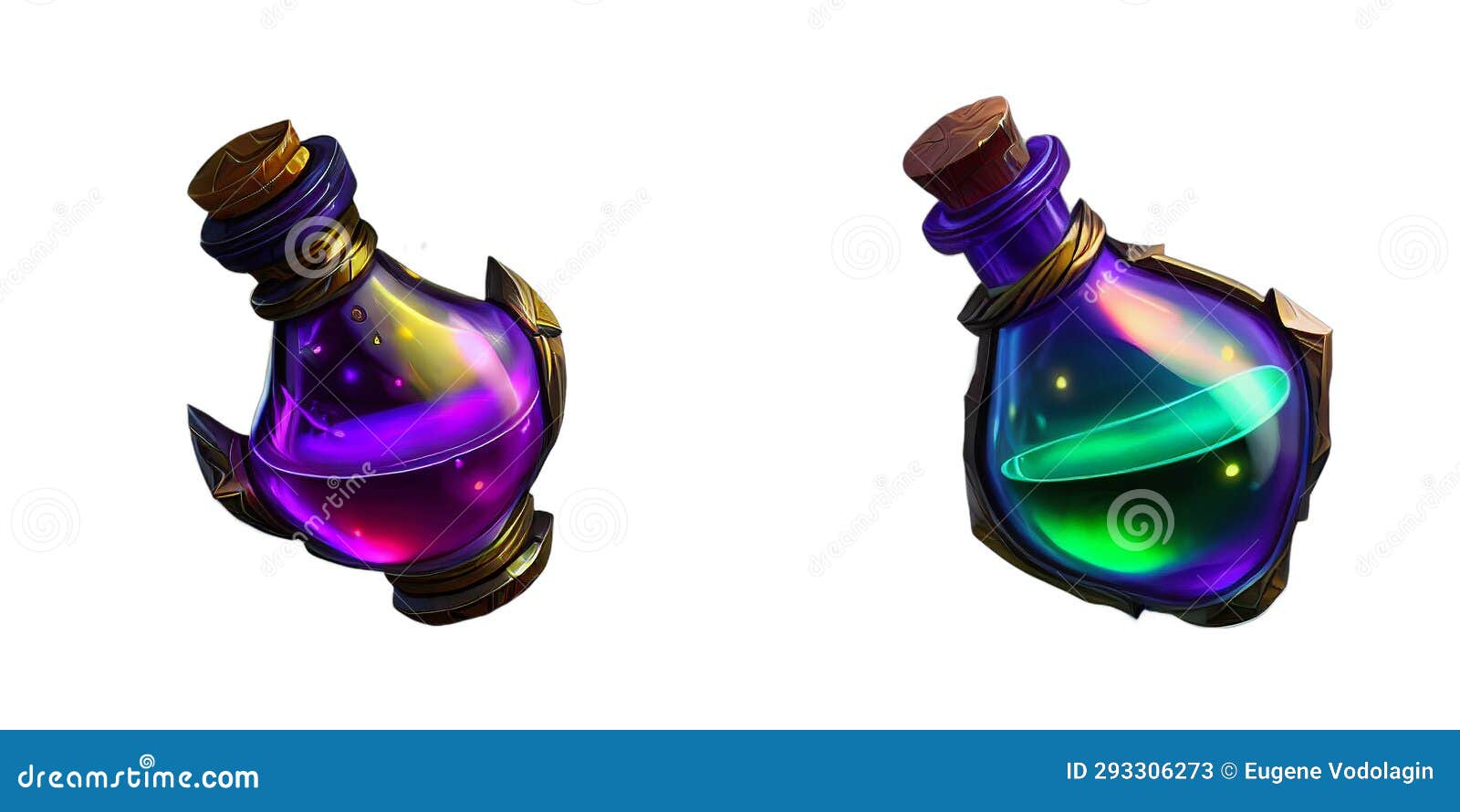 Magic Potion on a White Background AI Generated Stock Illustration ...