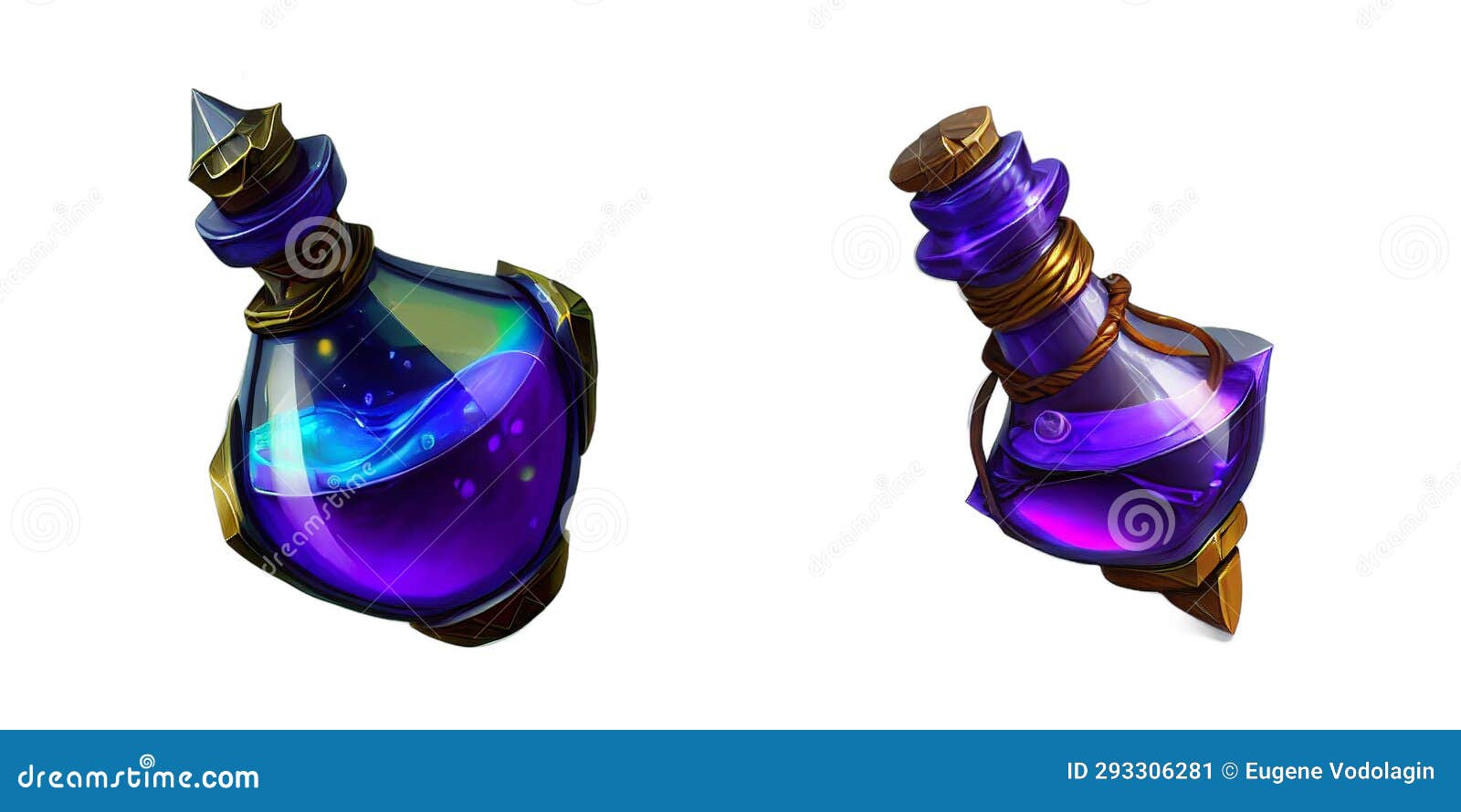 Magic Potion on a White Background AI Generated Stock Illustration ...