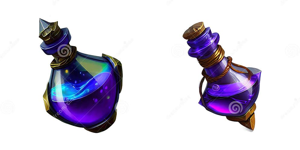 Magic Potion on a White Background AI Generated Stock Illustration ...