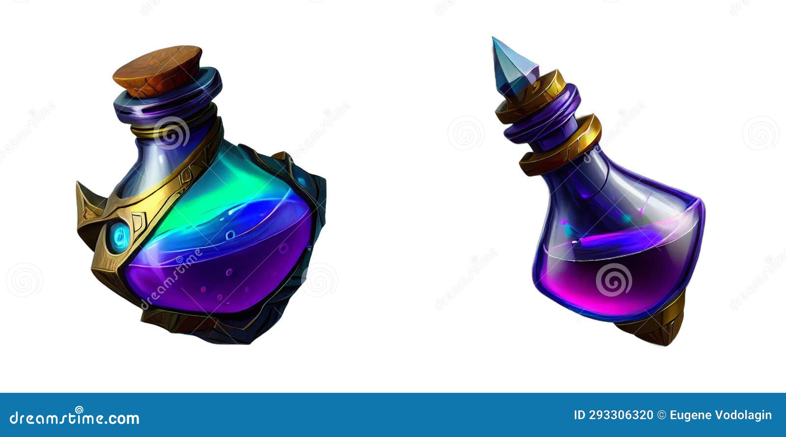 Magic Potion on a White Background AI Generated Stock Illustration ...