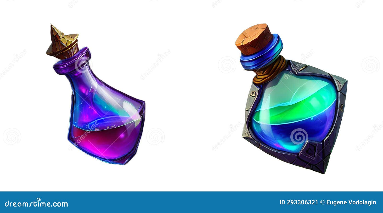 Magic Potion on a White Background AI Generated Stock Illustration ...