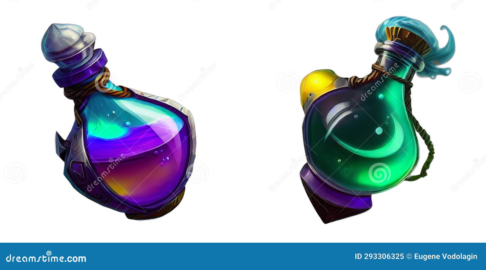 Magic Potion on a White Background AI Generated Stock Illustration ...