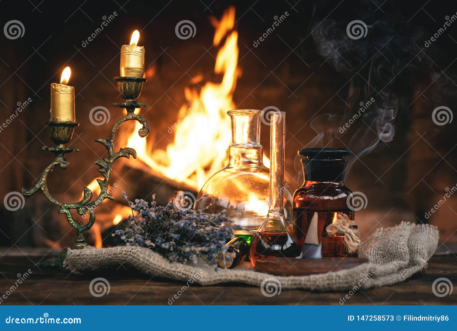 Magic potions. stock image. Image of background, table - 147258573