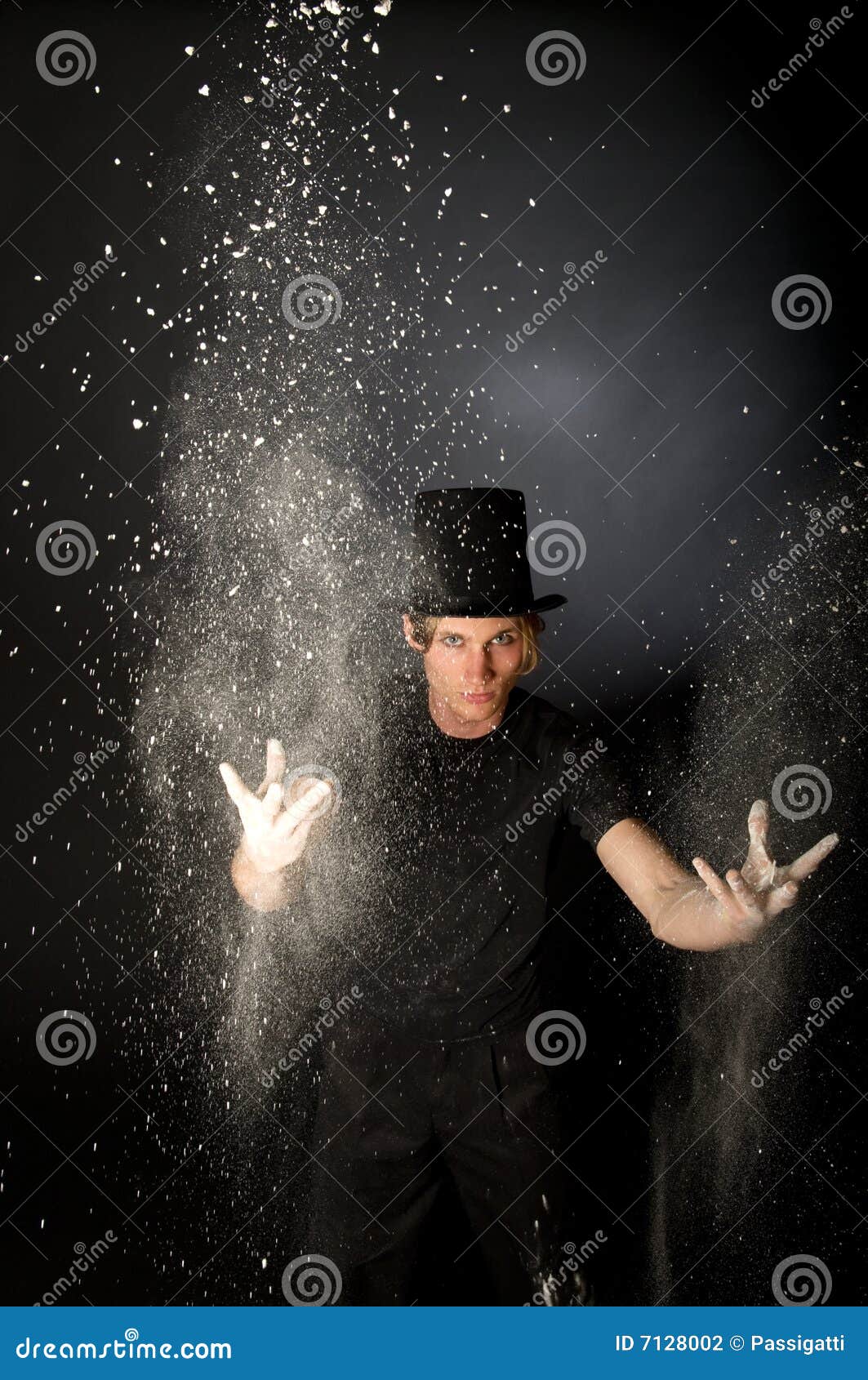 Magic Powder stock photo. Image of black, performance - 7128002